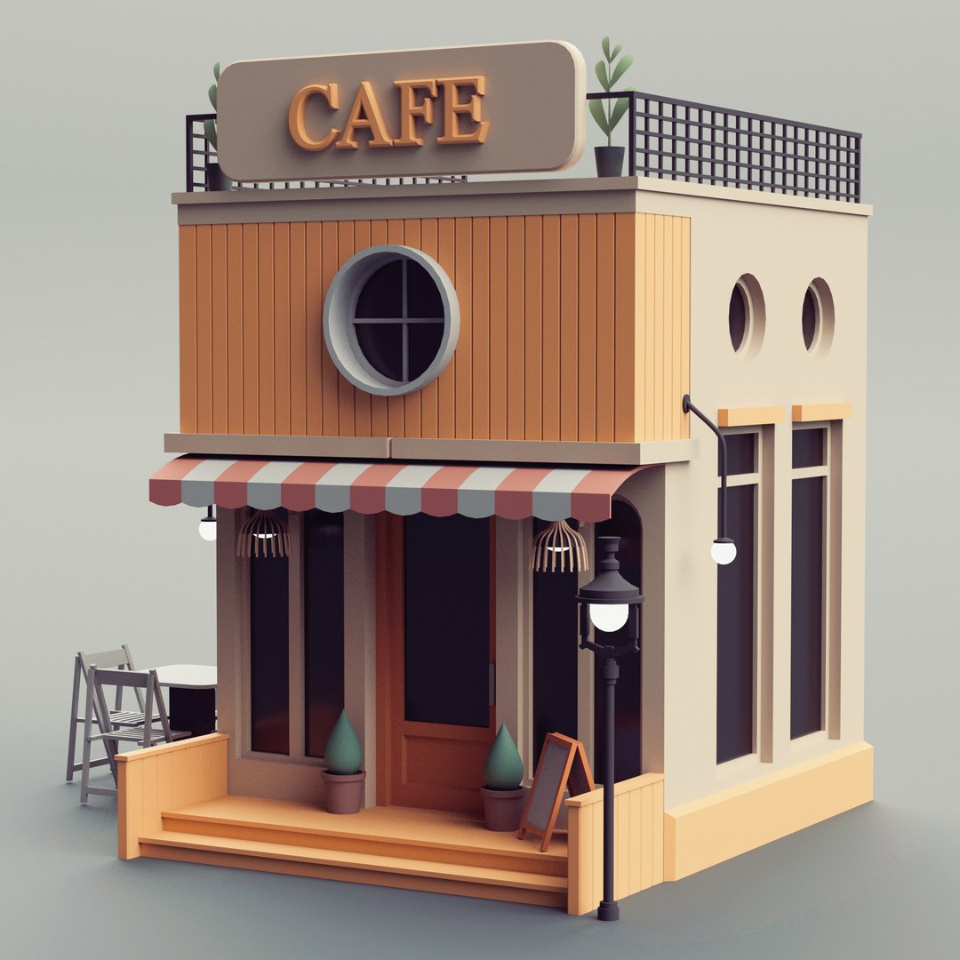 3D Minimal Cafe 03 - TurboSquid 2163023