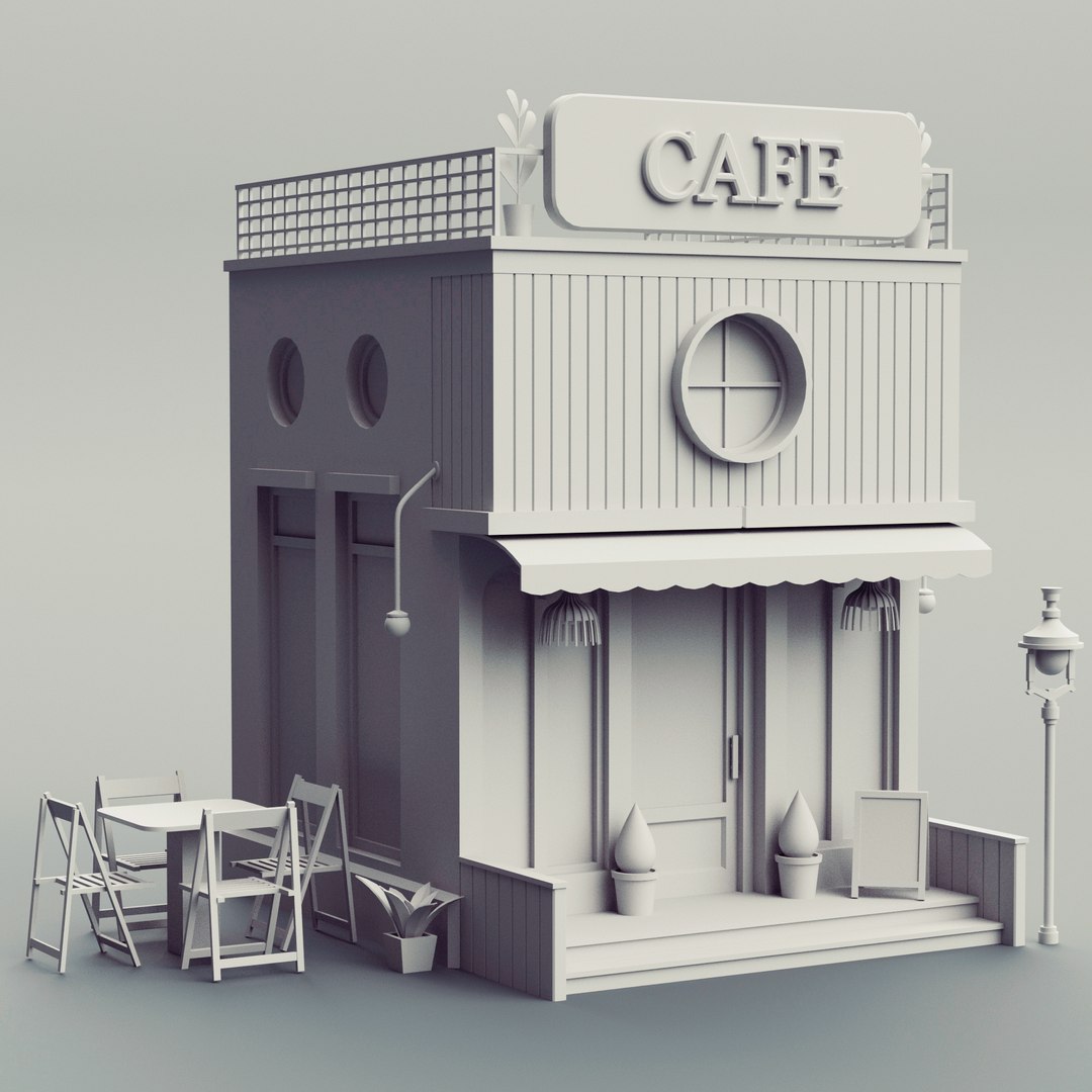 3D Minimal Cafe 03 - TurboSquid 2163023