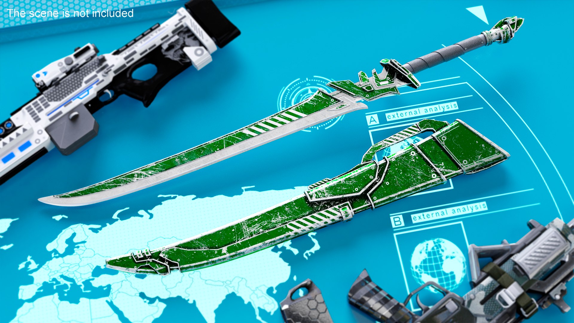 Futuristic Sword Model - TurboSquid 2162347