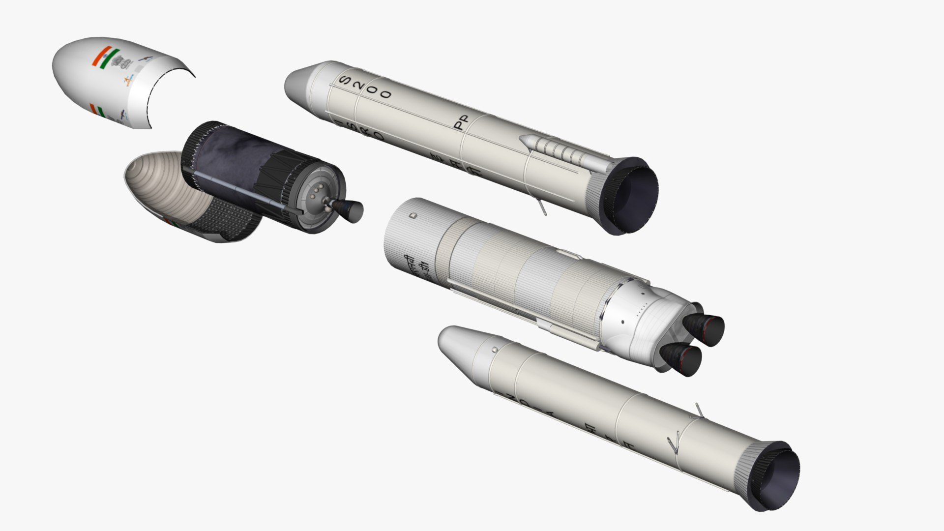 Gslv Mk Iii 3D Model - TurboSquid 1170143