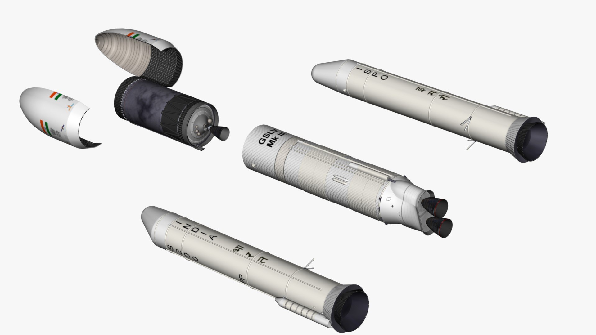Gslv Mk Iii 3D Model - TurboSquid 1170143