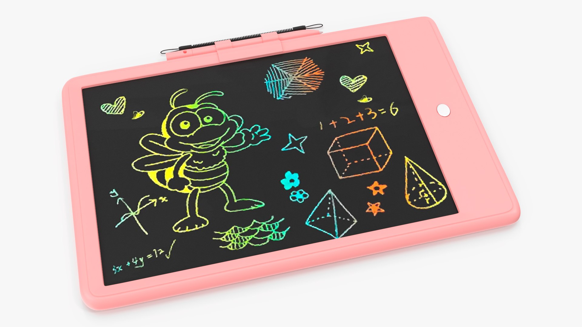 3D Colorful Screen Drawing Board Pink - TurboSquid 2028429