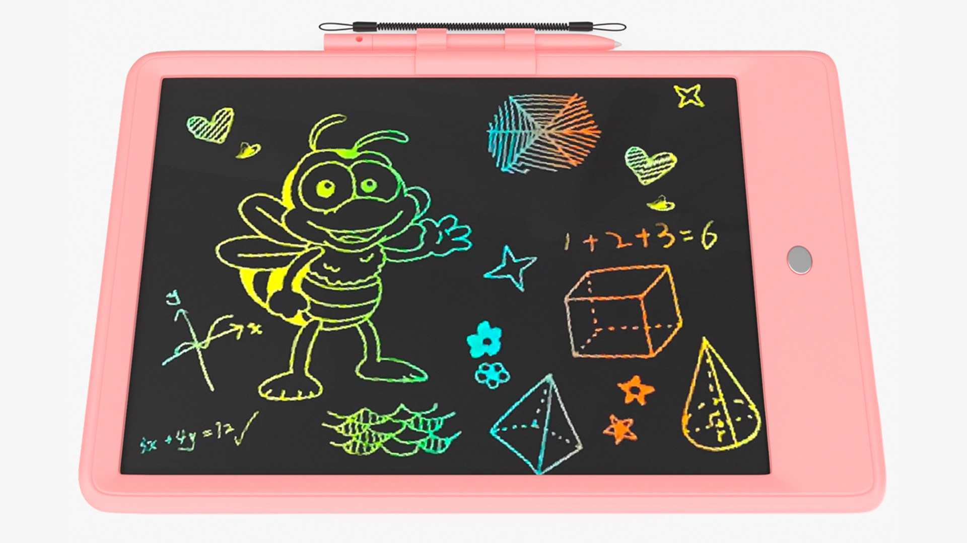 3D Colorful Screen Drawing Board Pink - TurboSquid 2028429