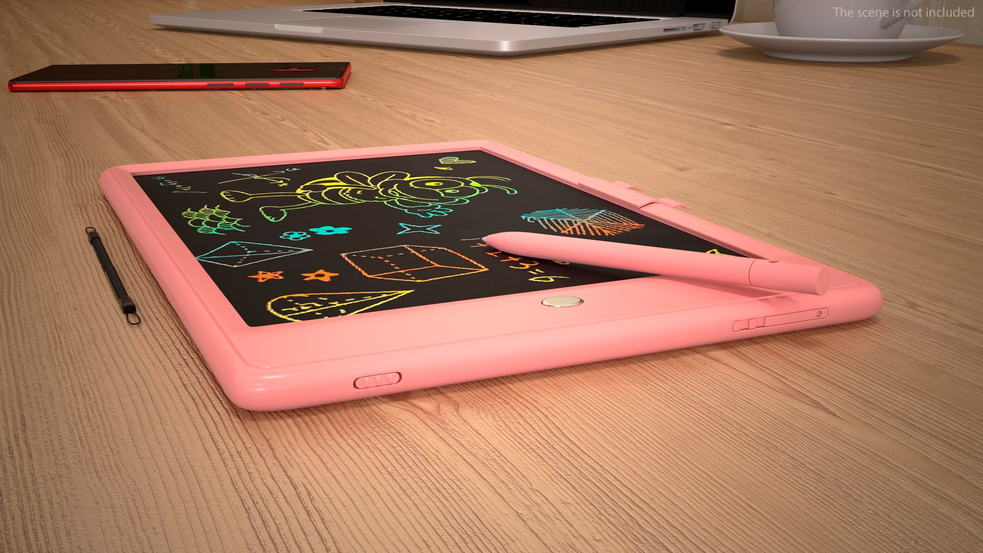 3D Colorful Screen Drawing Board Pink - TurboSquid 2028429