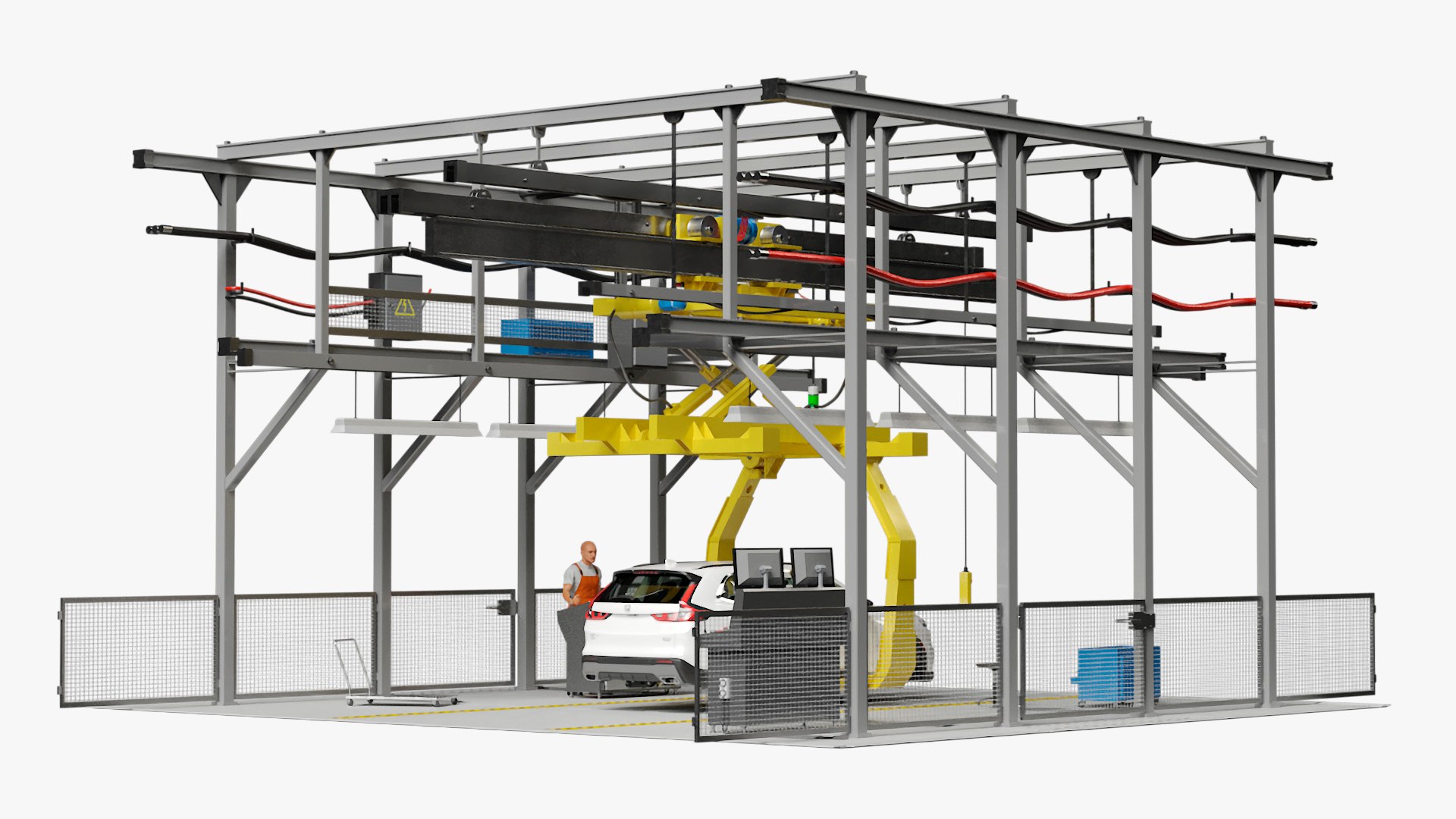 Honda Body Conveyor And Worker 3D Model - TurboSquid 2322376