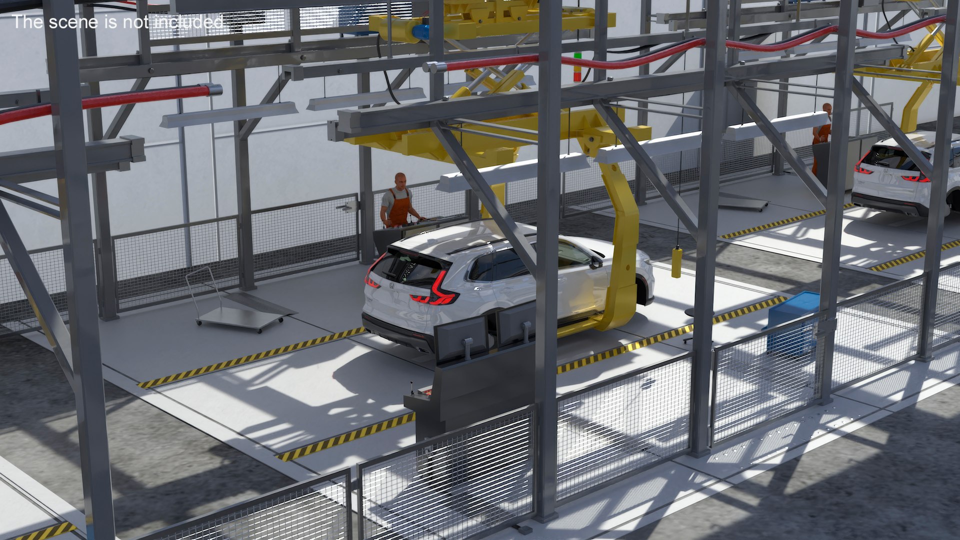 Honda Body Conveyor And Worker 3D Model - TurboSquid 2322376