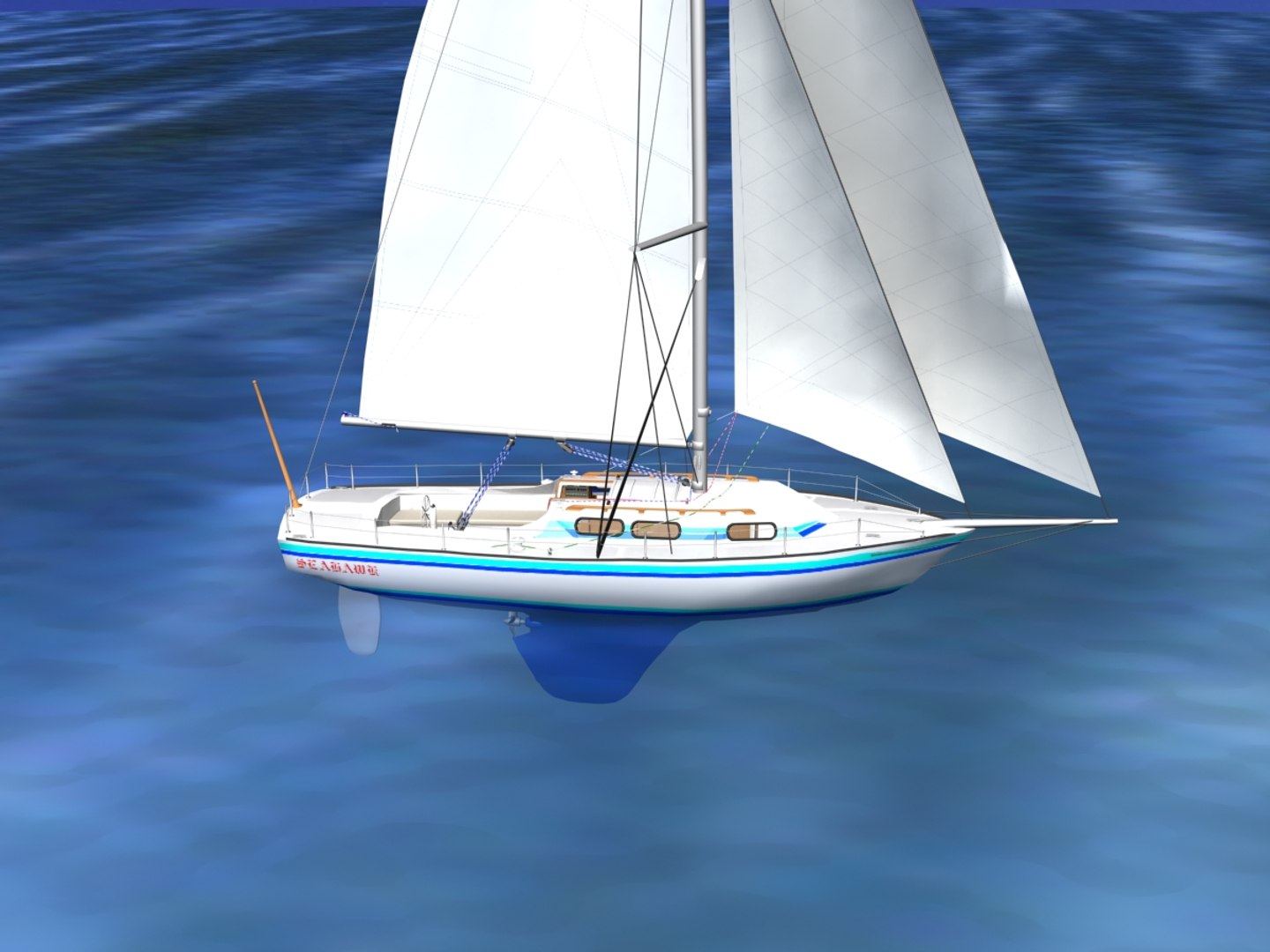 Cutter Rigged Sailing Sailboats 3D Model - TurboSquid 1307085