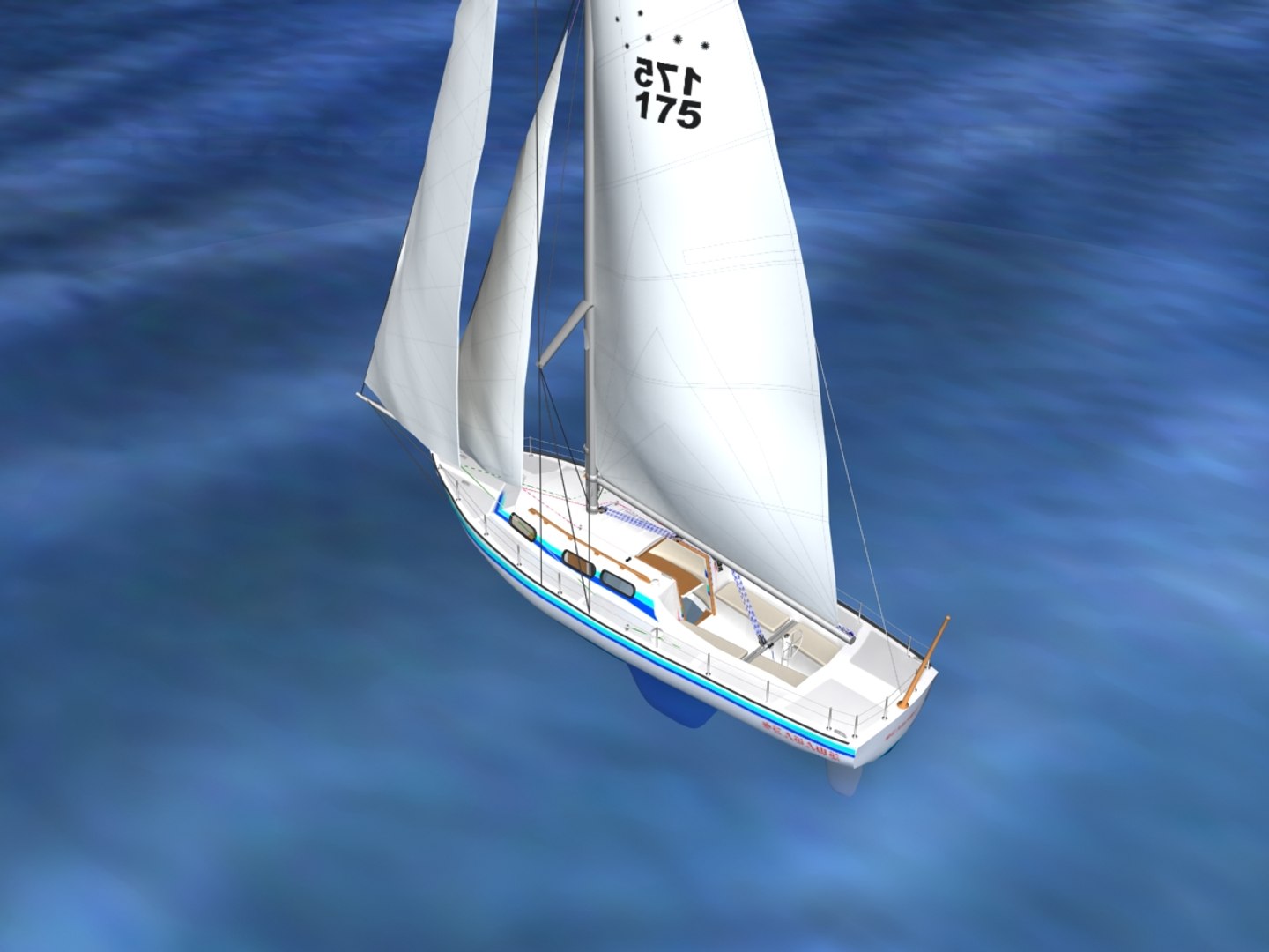 Cutter Rigged Sailing Sailboats 3D Model - TurboSquid 1307085