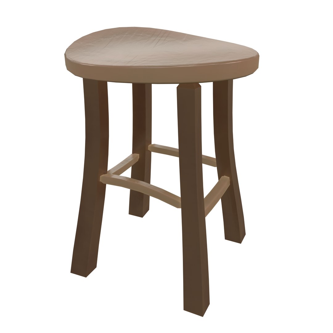 Stylized Game Ready Square Stool 3D Model - TurboSquid 1988688