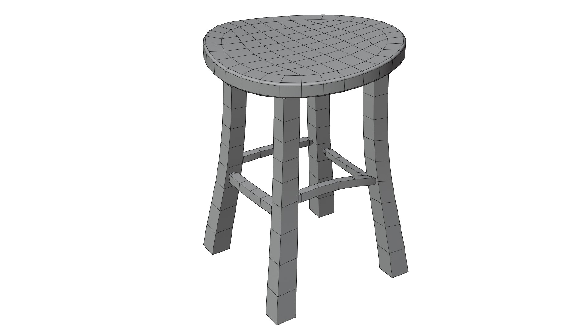 Stylized Game Ready Square Stool 3D Model - TurboSquid 1988688