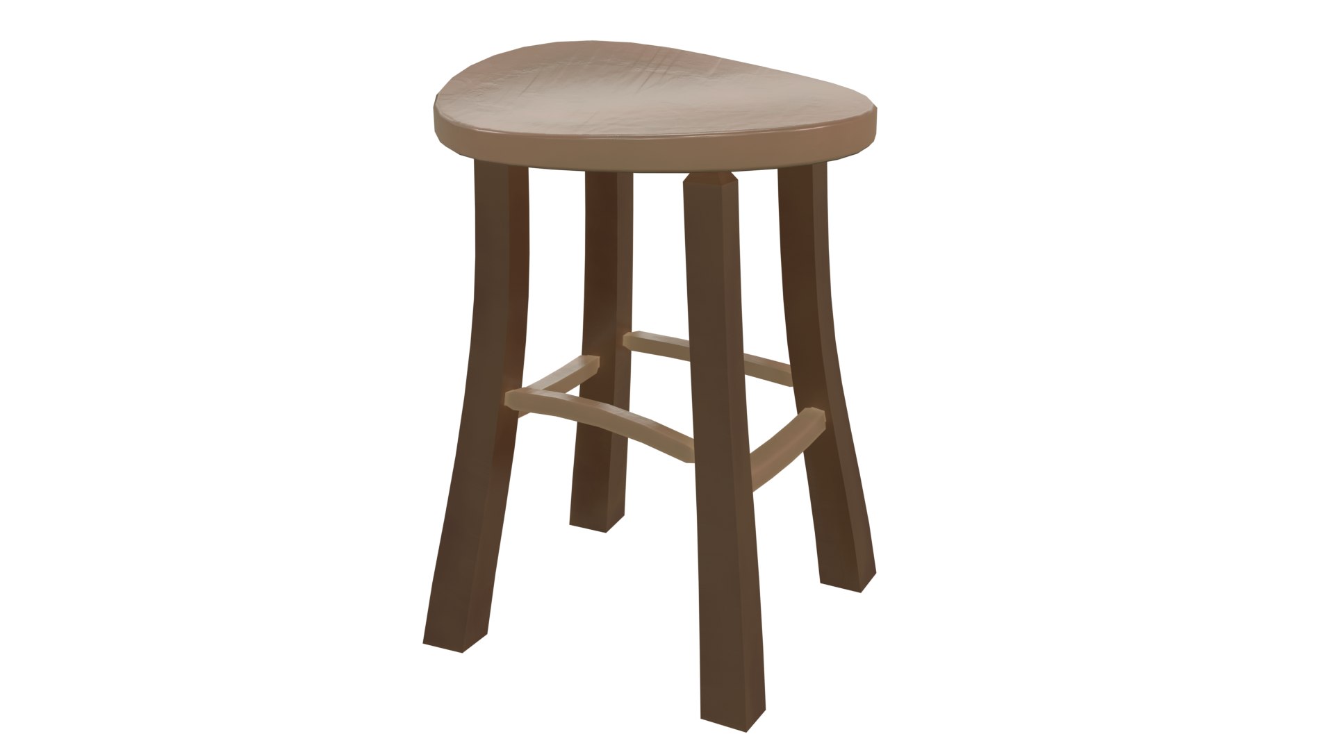 Stylized Game Ready Square Stool 3D Model - TurboSquid 1988688
