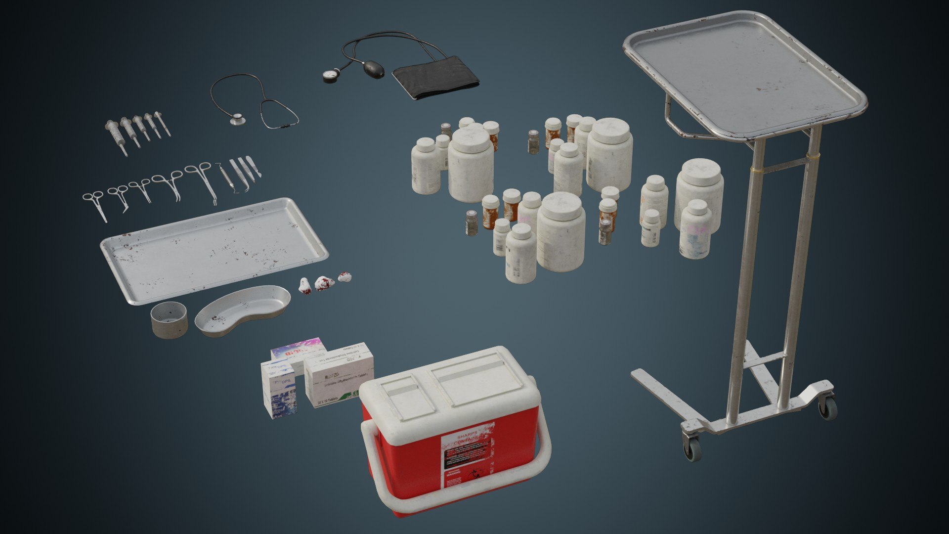 3D Model Hospital Props Collection 3B - TurboSquid 2105138