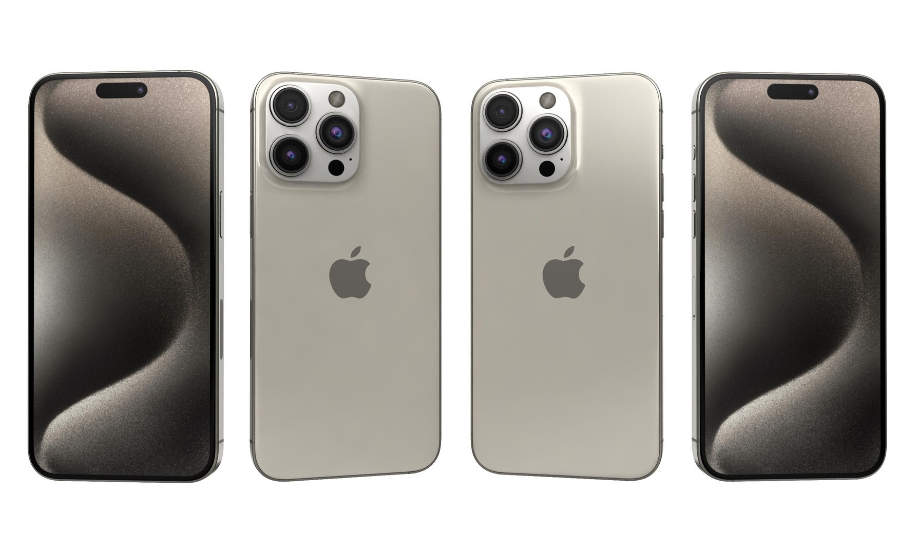 Apple iPhone 15 Pro Max Natural Titanium 3D model - TurboSquid 2128262
