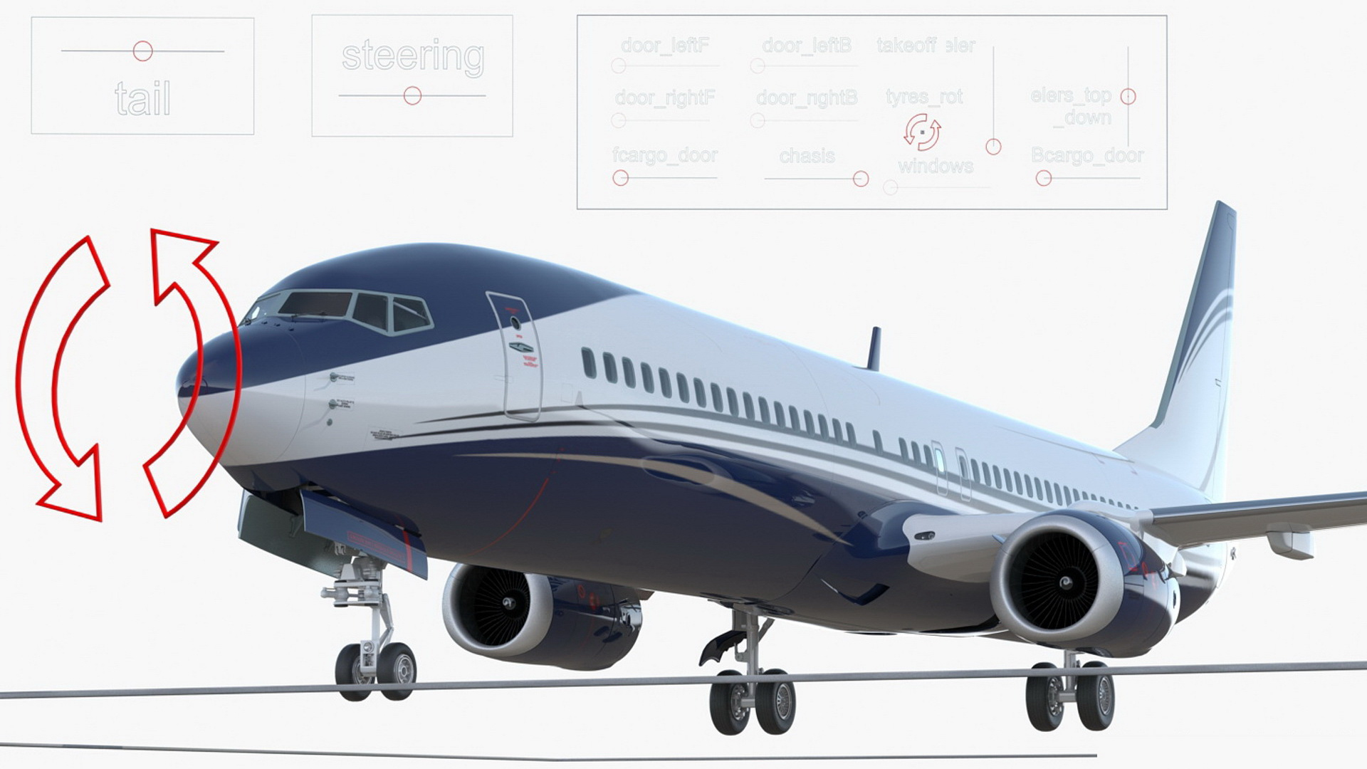 3D Boeing 737-900 ER With Cabin And Doors Rigged - TurboSquid 2381183