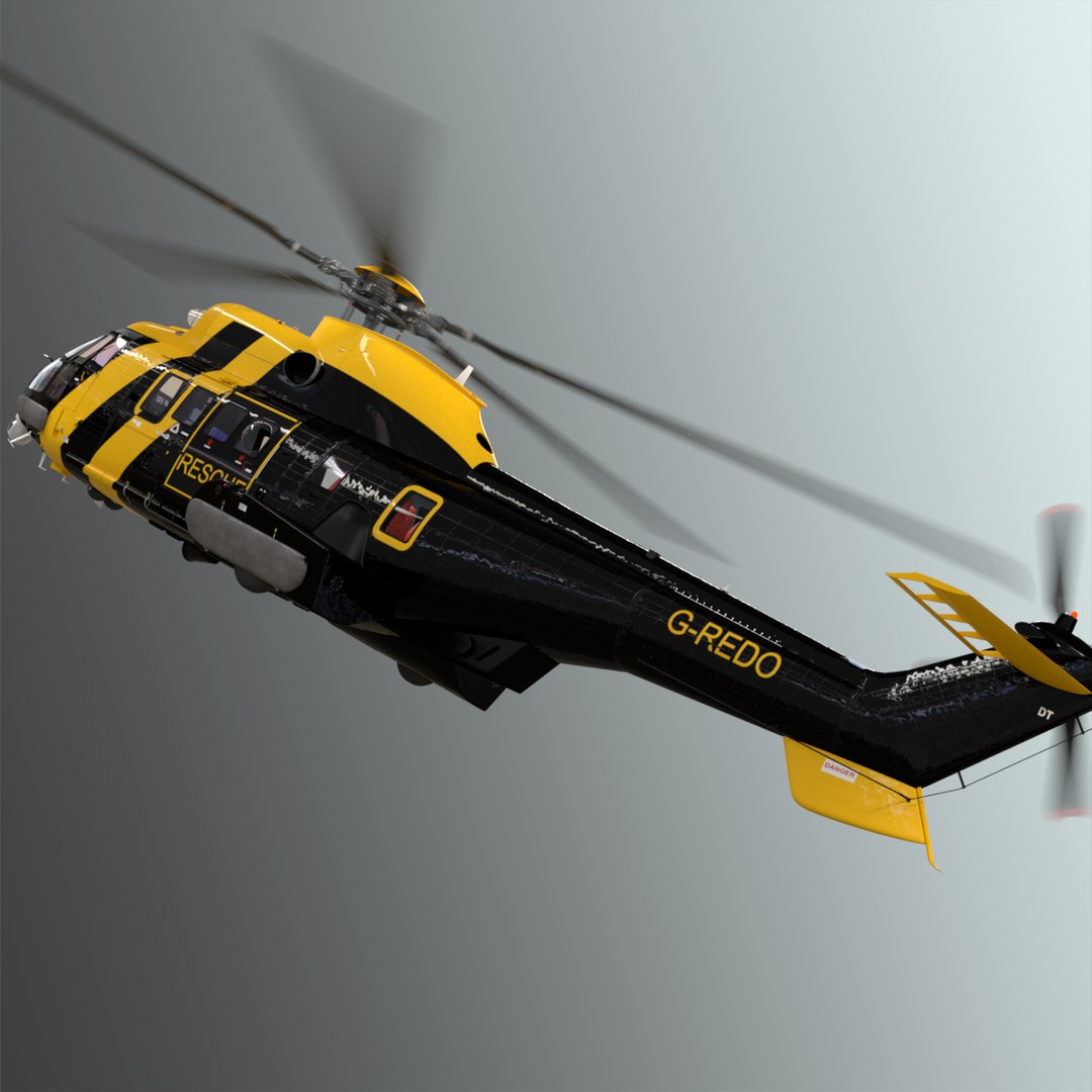 Eurocopter Super Puma 3d Model