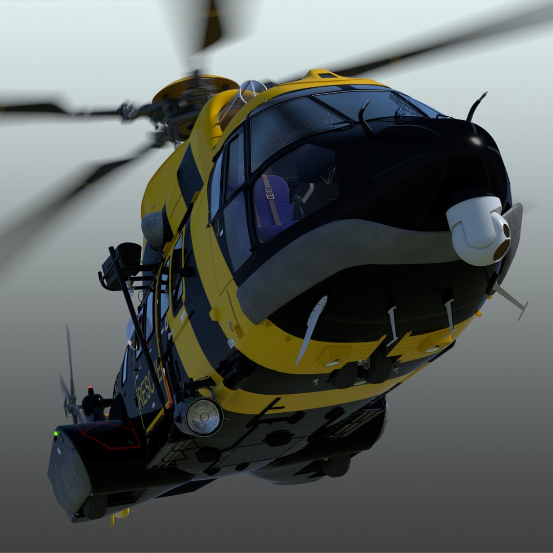 Eurocopter Super Puma 3d Model