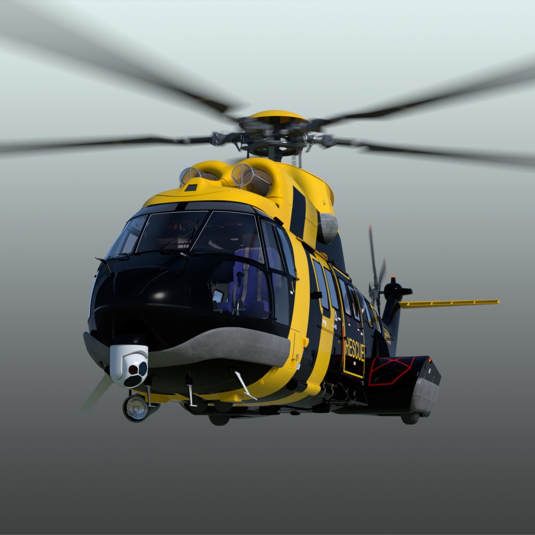 Eurocopter Super Puma 3d Model