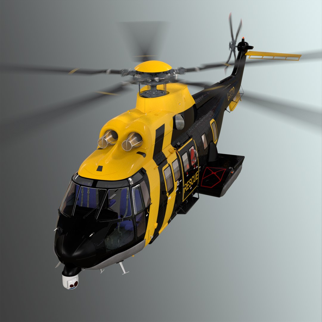 Eurocopter Super Puma 3d Model