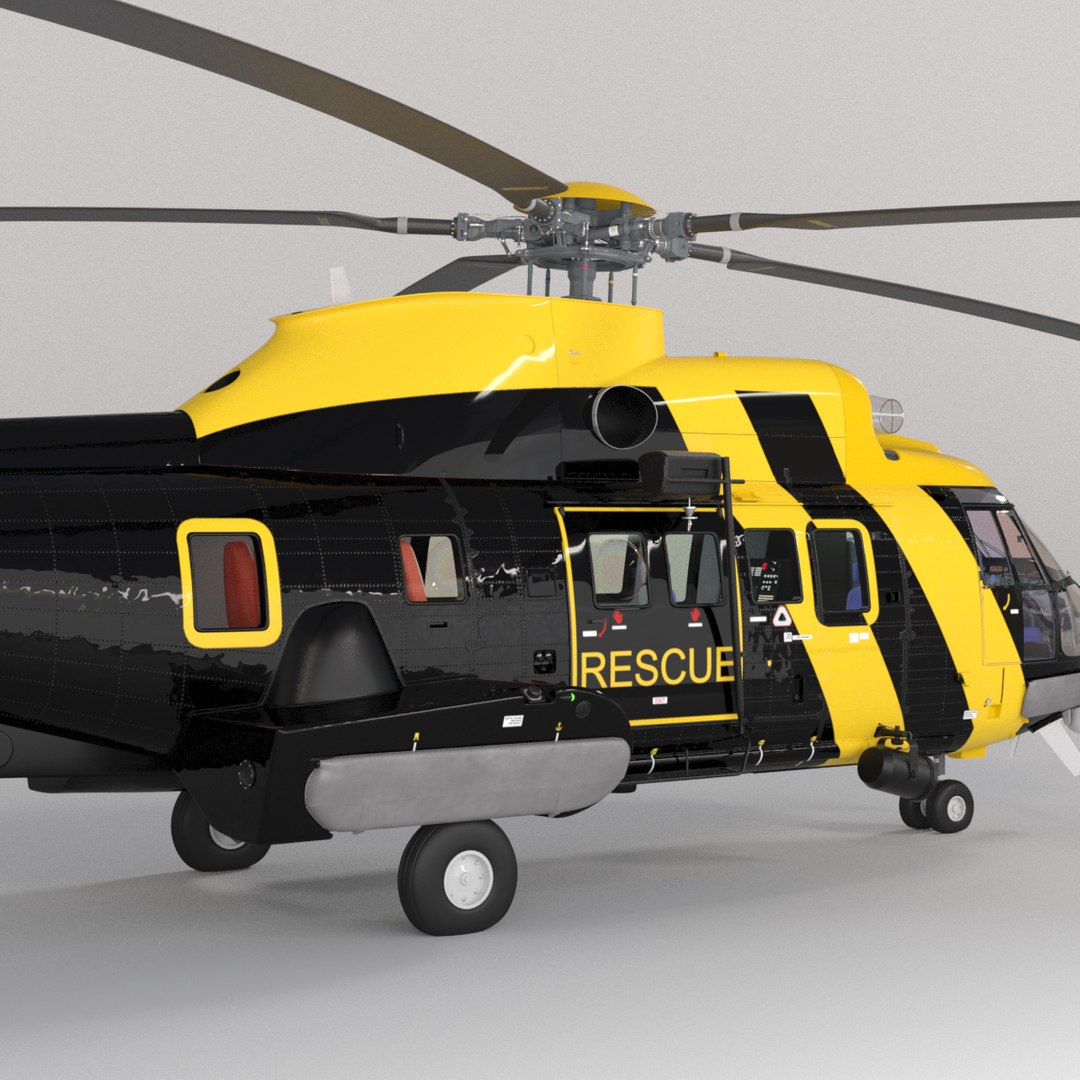 Eurocopter Super Puma 3d Model