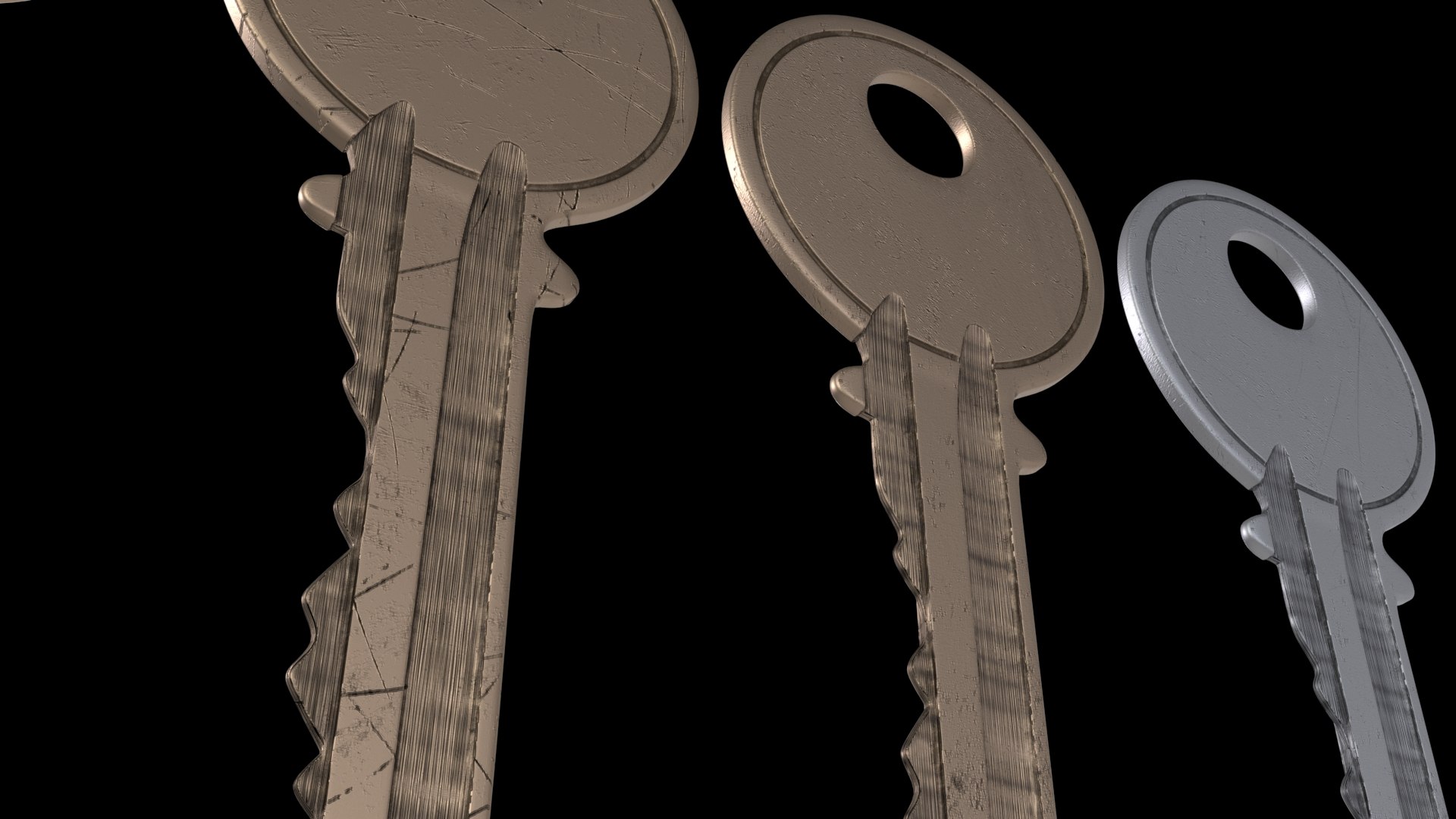4 Old Keys 3D Model - TurboSquid 2007439