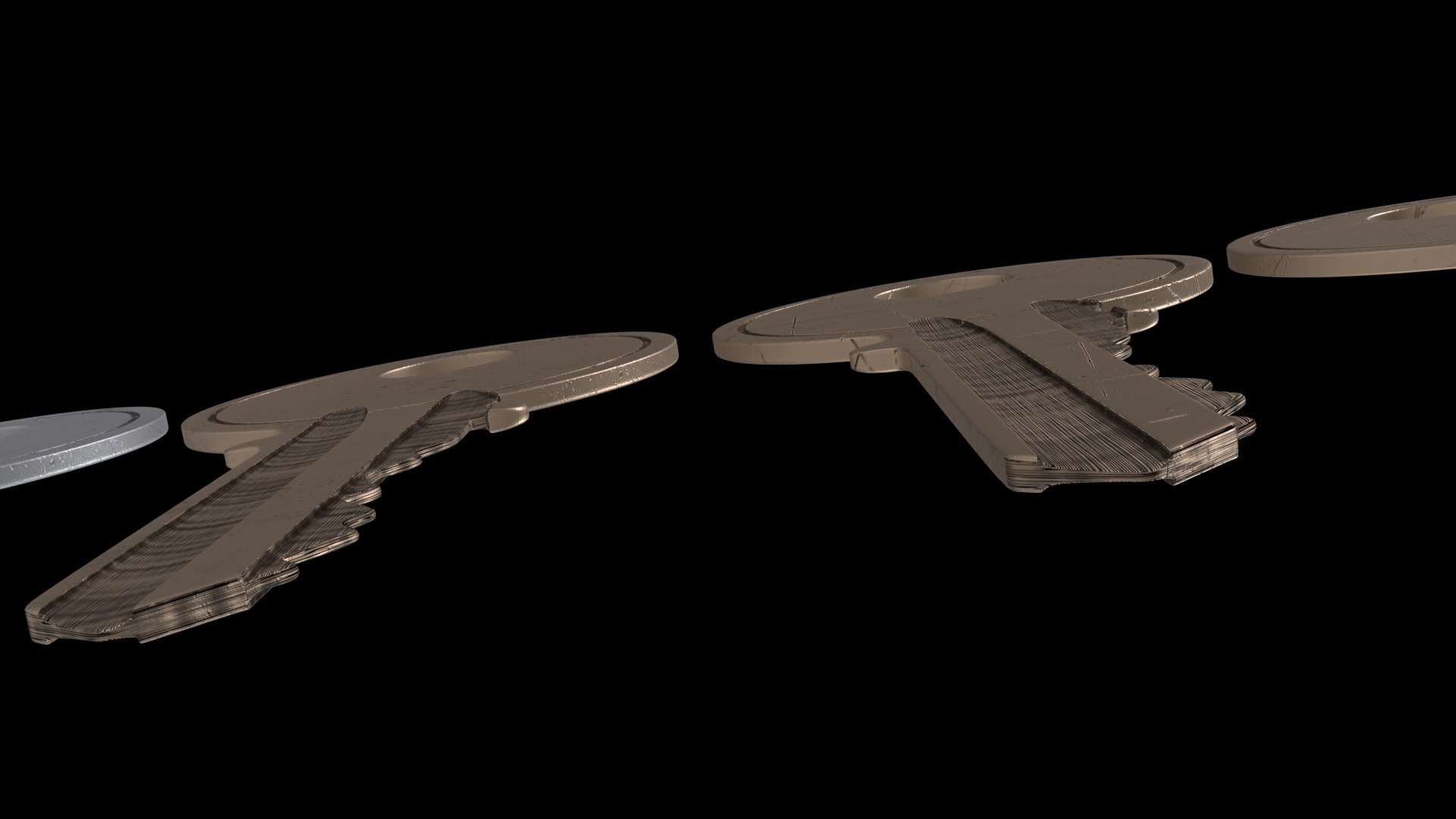 4 Old Keys 3D Model - TurboSquid 2007439