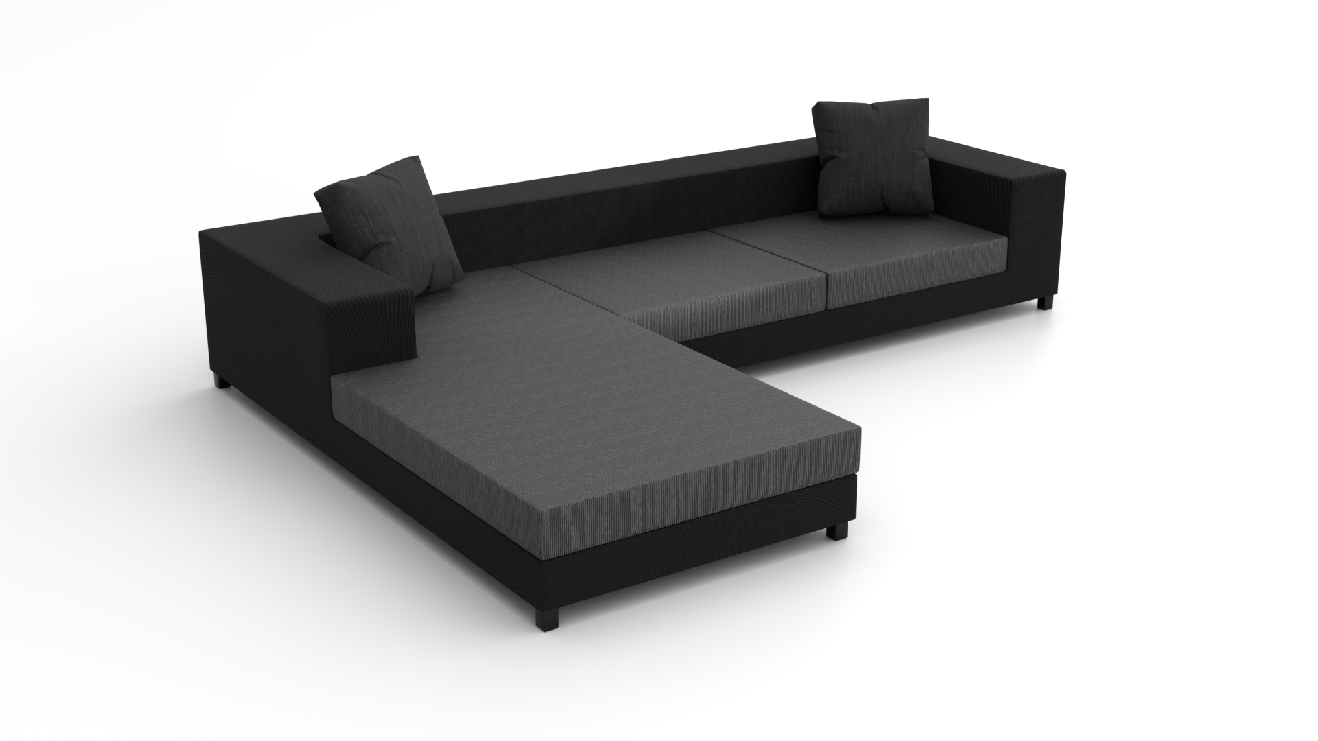3D Modern L-Shaped Fabric Sofa Model - TurboSquid 2520164