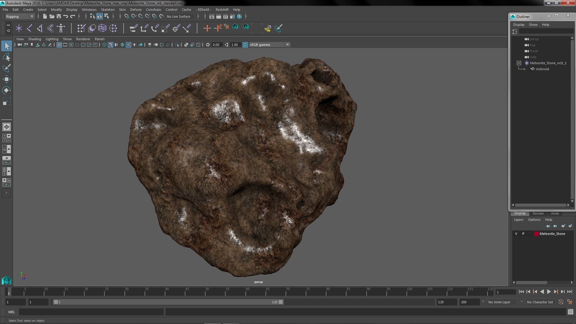 Meteorite Stone 3D Model - TurboSquid 2071245