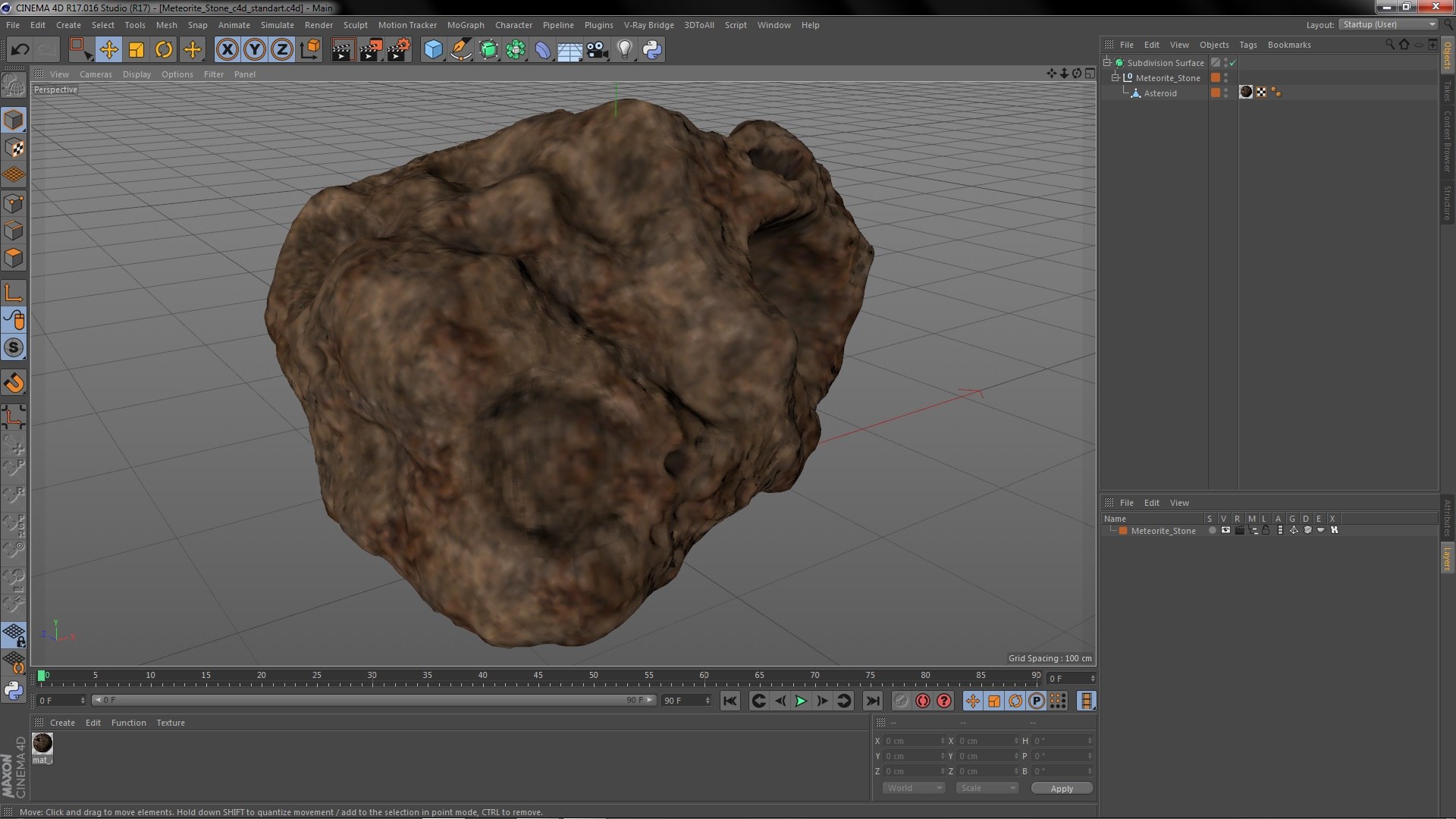 Meteorite Stone 3D Model - TurboSquid 2071245