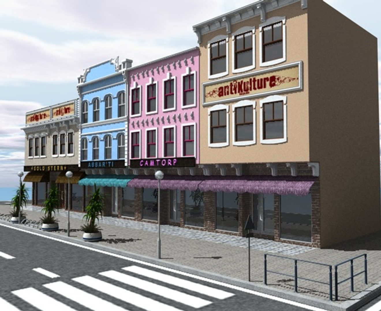 3d City Citypart Building Street Model