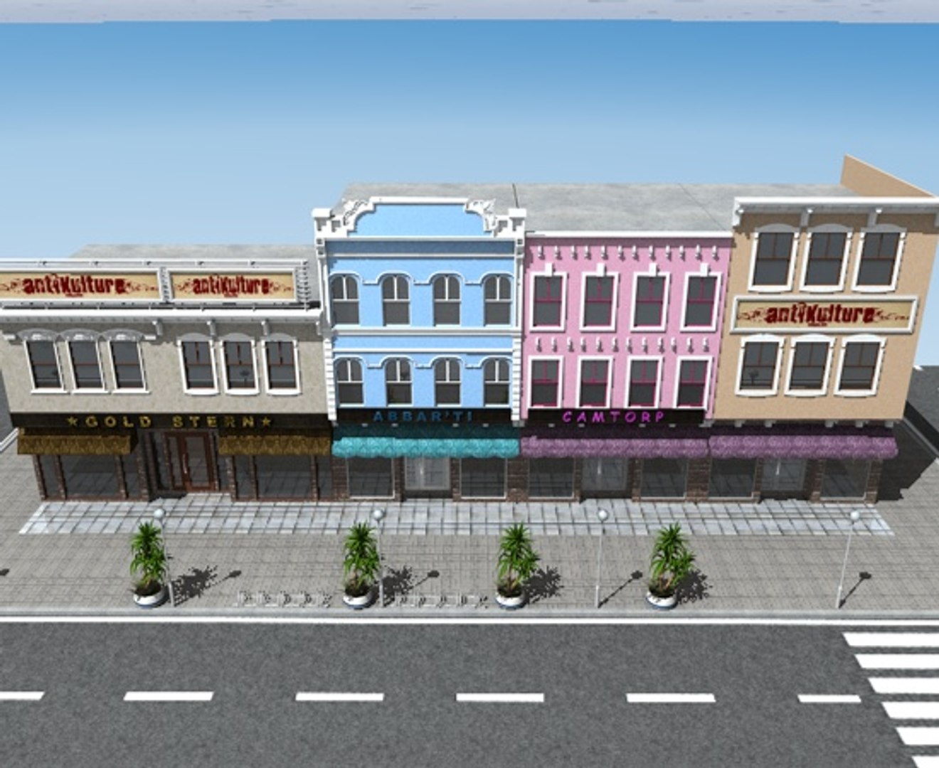 3d City Citypart Building Street Model