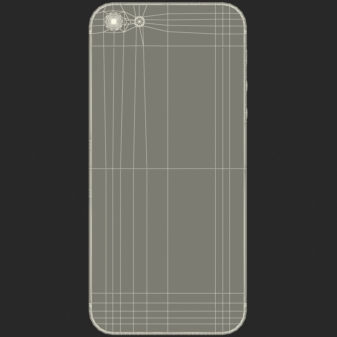 white iphone 5 cellphone 3d max