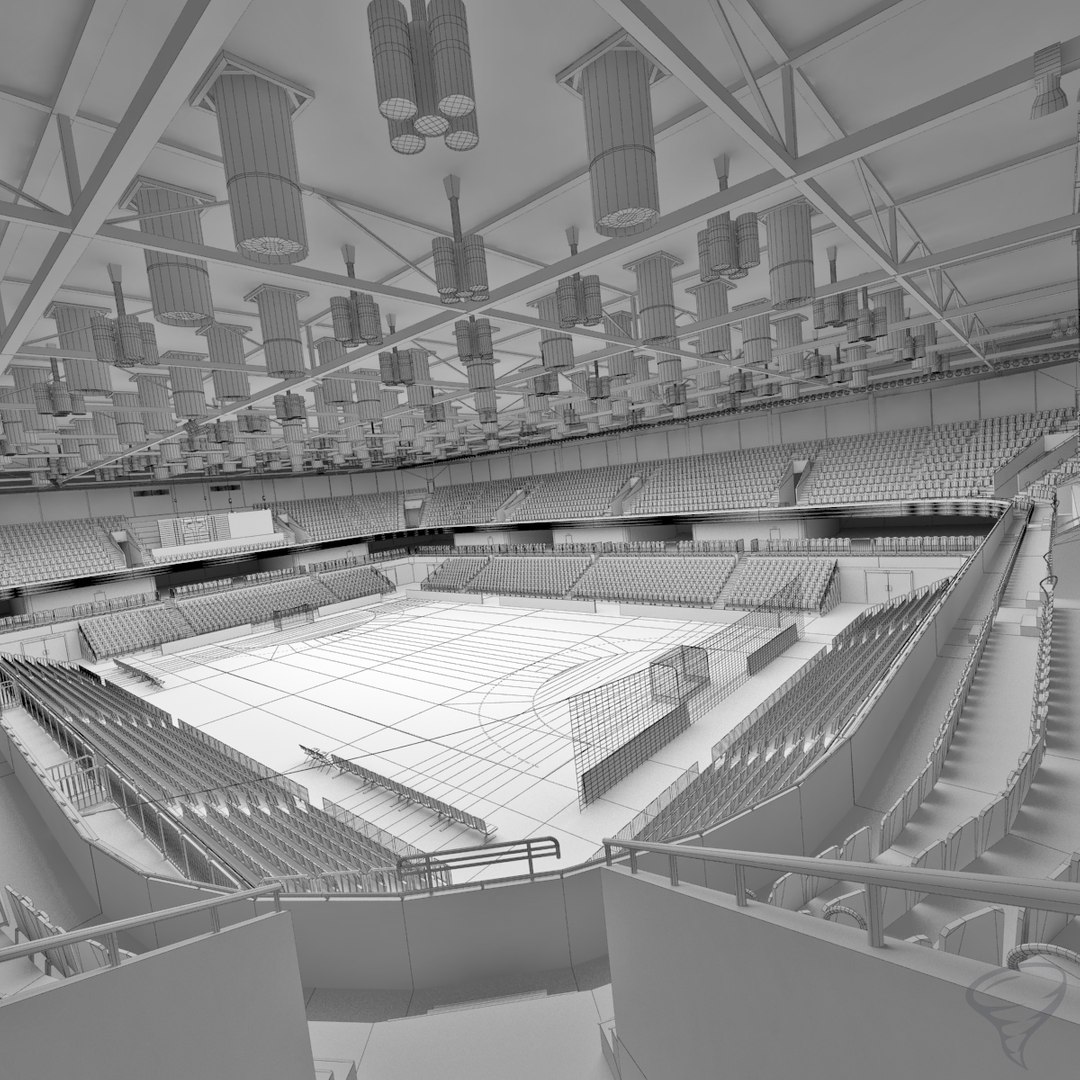 3d handball arena model