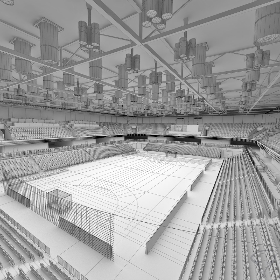 3d handball arena model