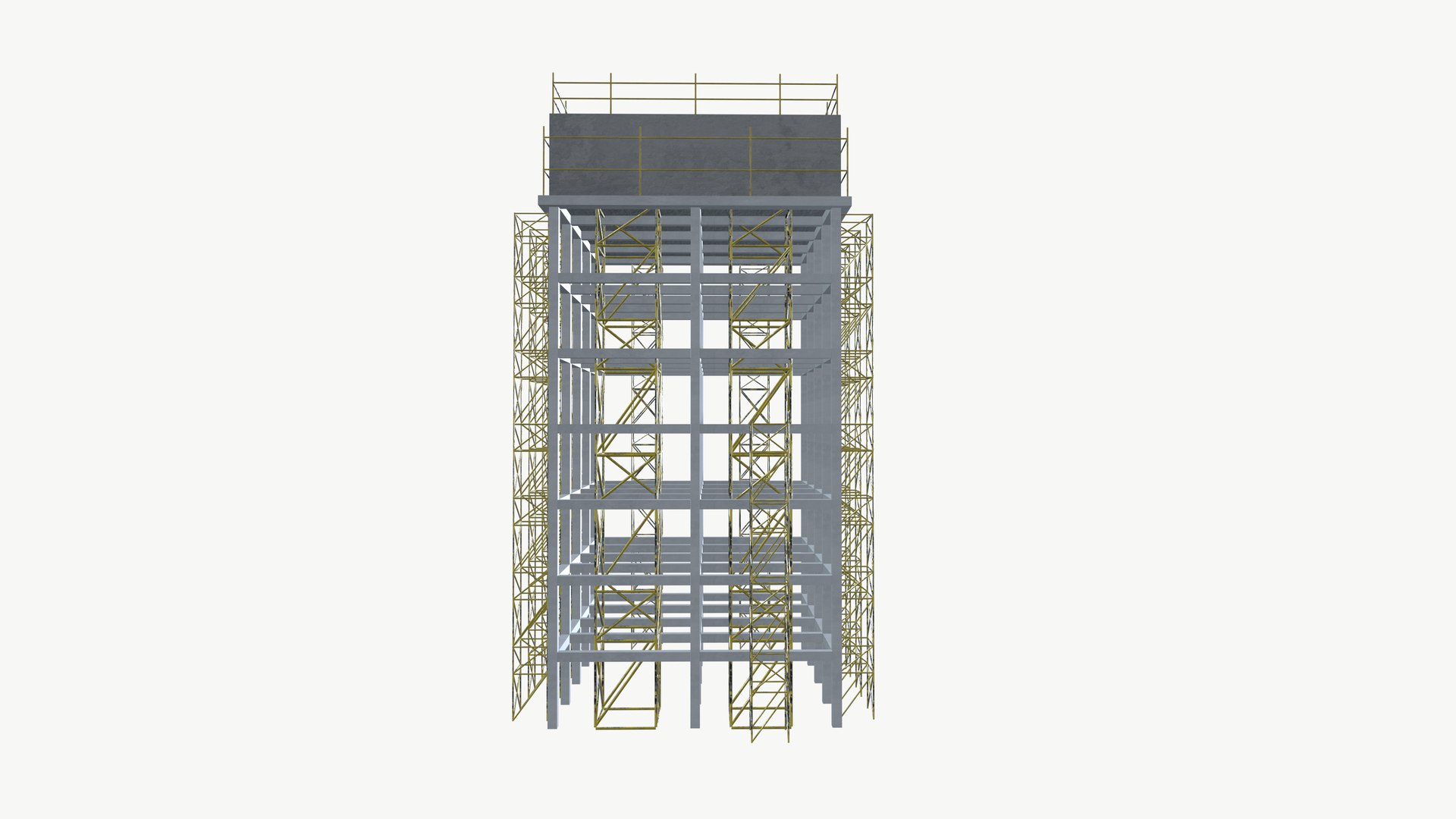 Construction Building 3D Model - TurboSquid 2370609