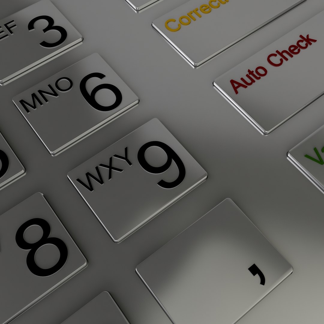 3d Metal Pin Keyboard Model