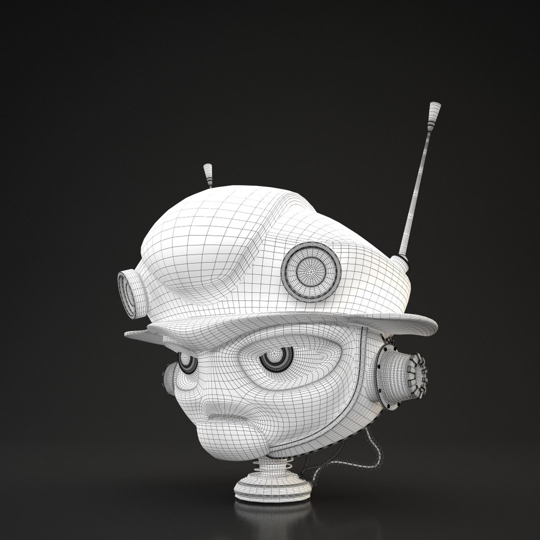 3d Mini Robot Head