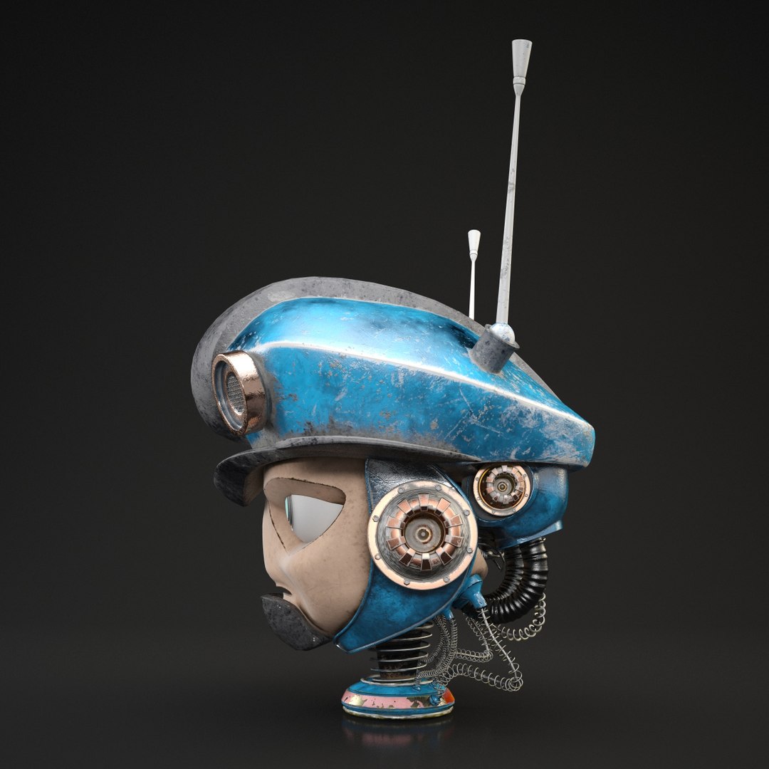 3d Mini Robot Head