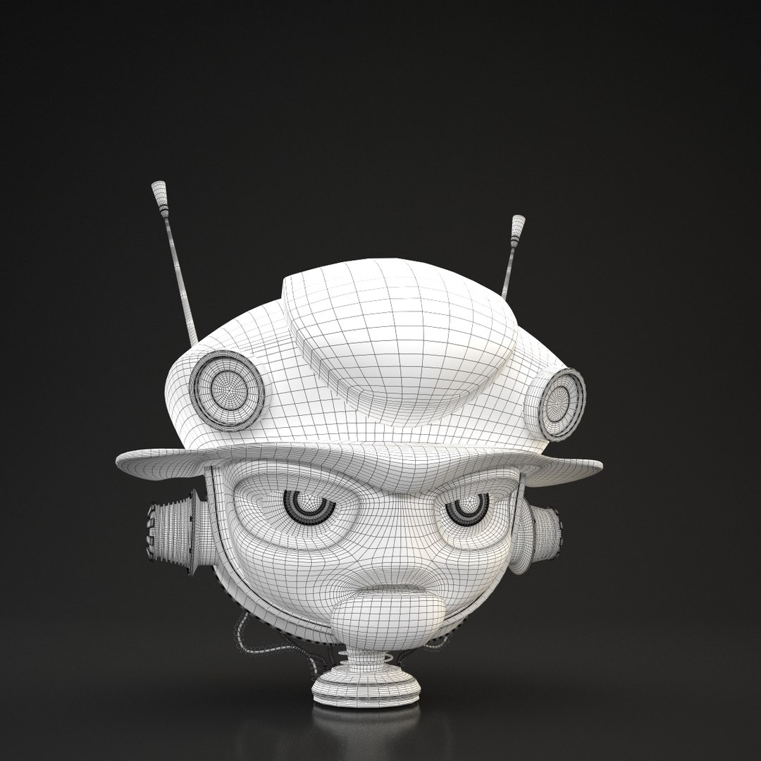 3d Mini Robot Head