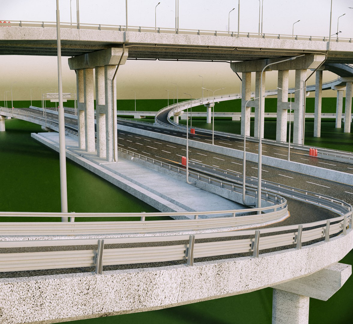 Set Highway Freeway 3D Model - TurboSquid 2256892