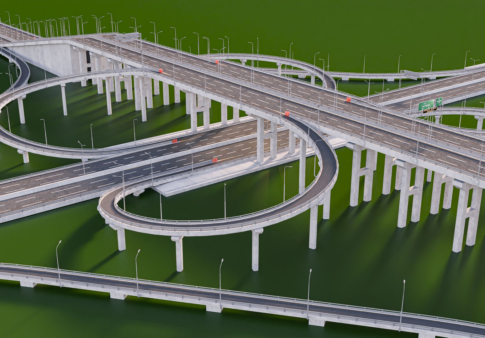 Set Highway Freeway 3D Model - TurboSquid 2256892