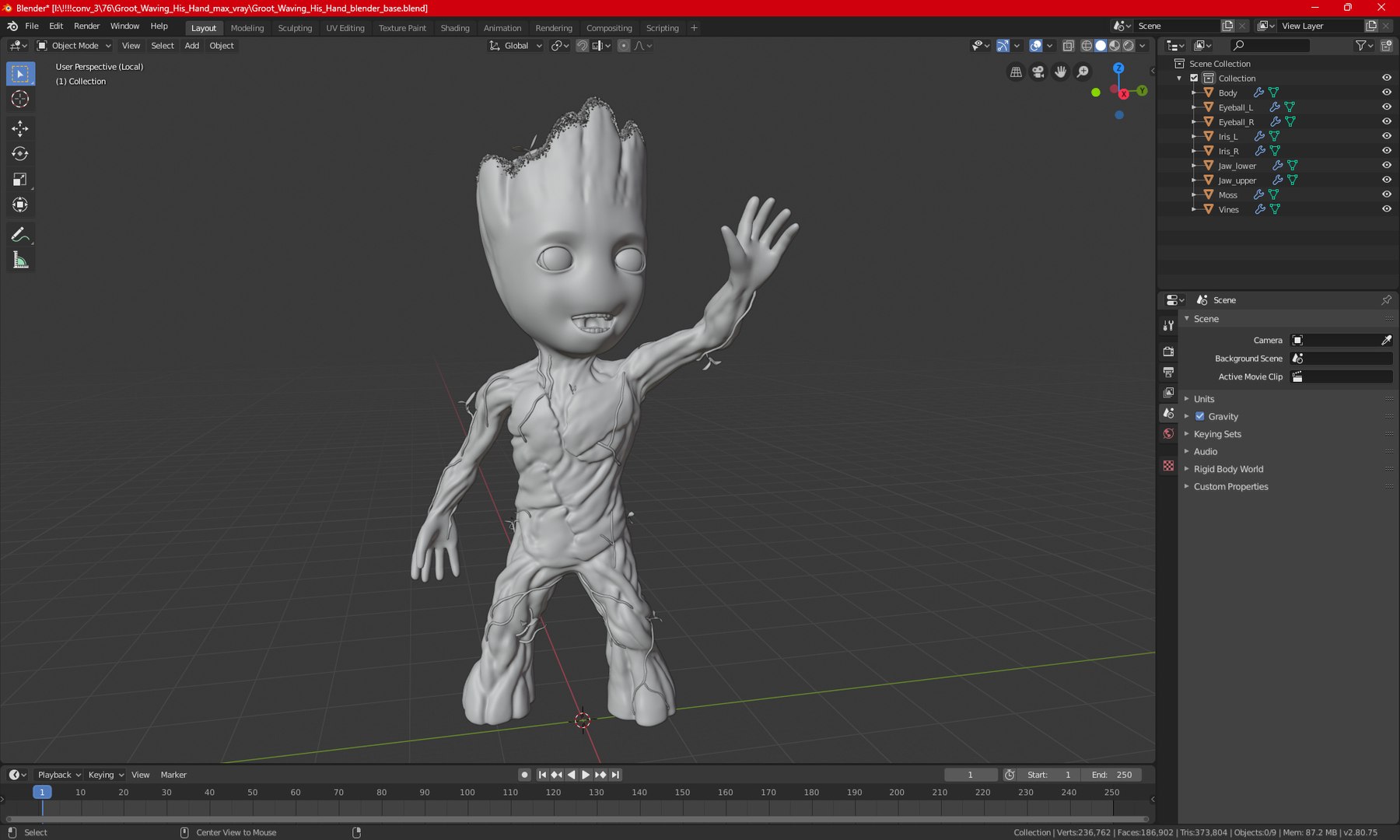 3D Groot Waving His Hand For 3D Print Model - TurboSquid 2287042