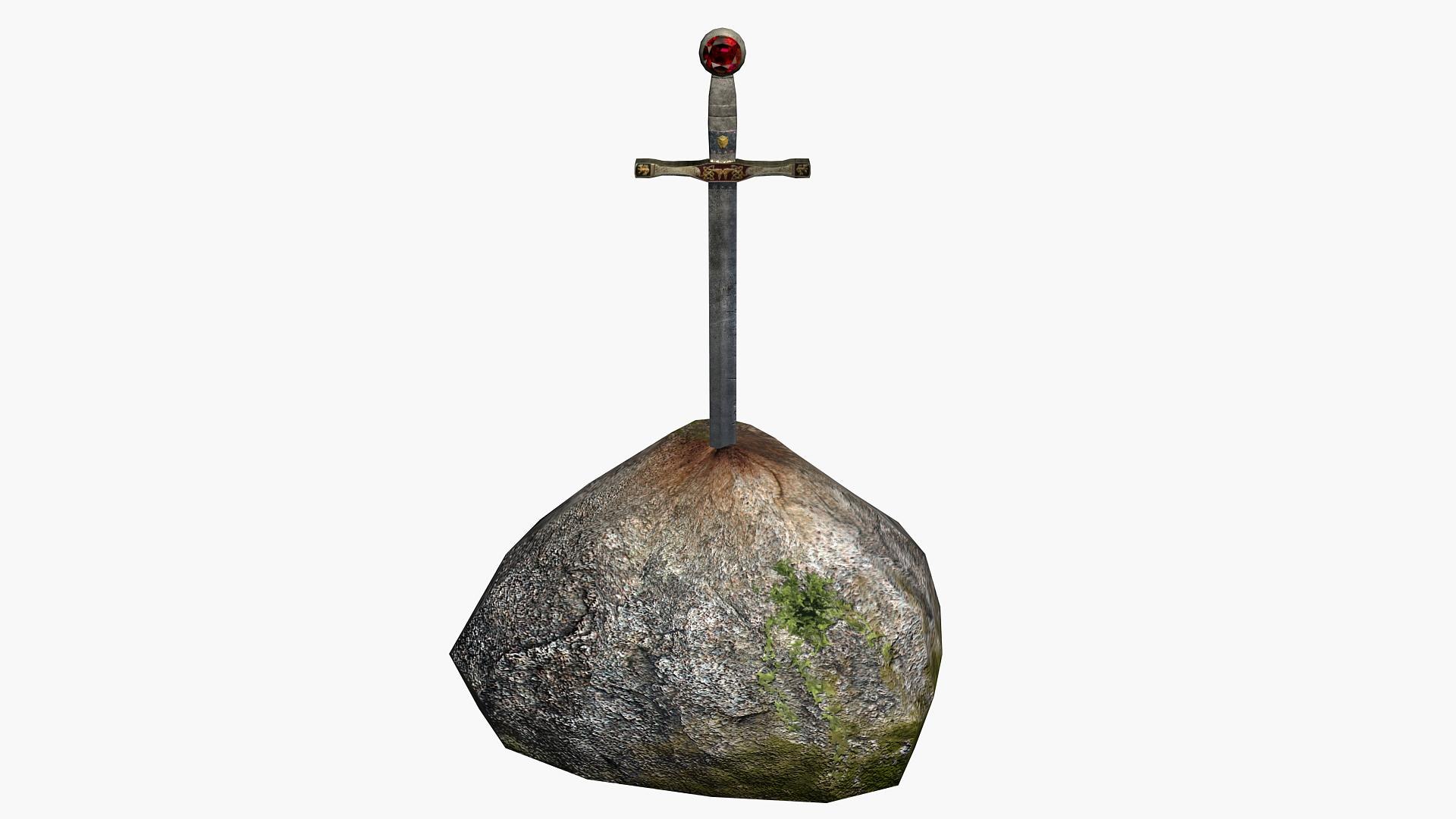 3D Excalibur Sword In The Stone LP - TurboSquid 2369203
