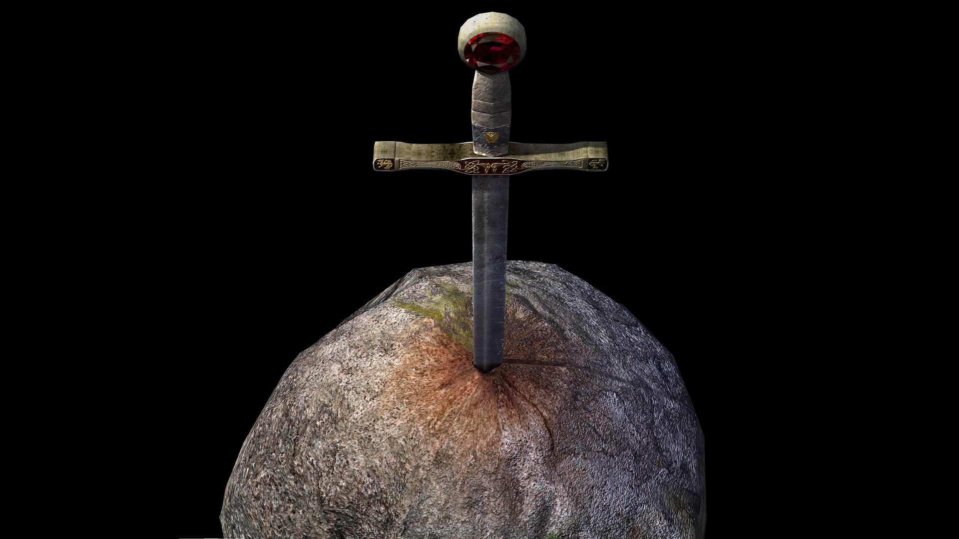 3D Excalibur Sword In The Stone LP - TurboSquid 2369203