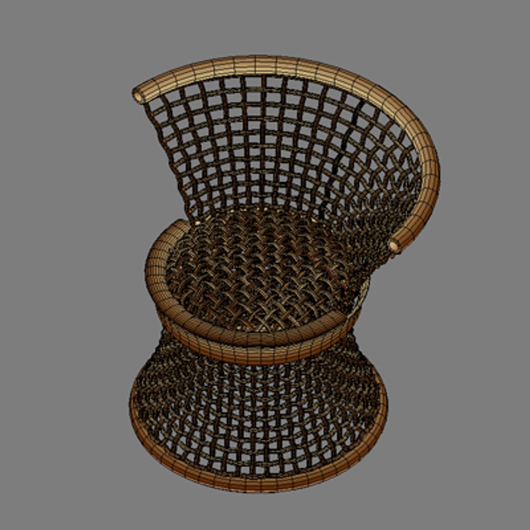 obj wicker wooden chair