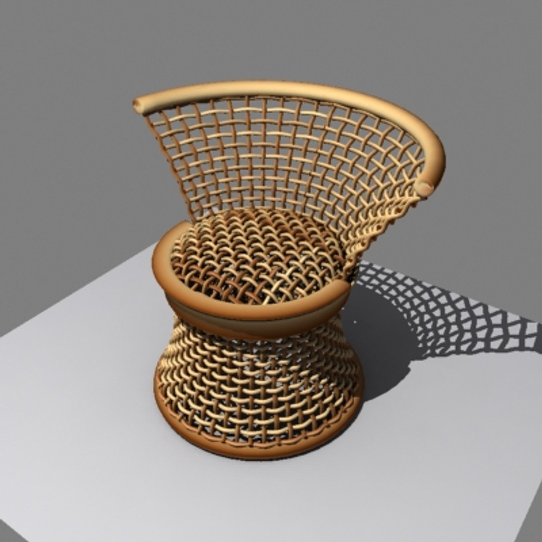 obj wicker wooden chair