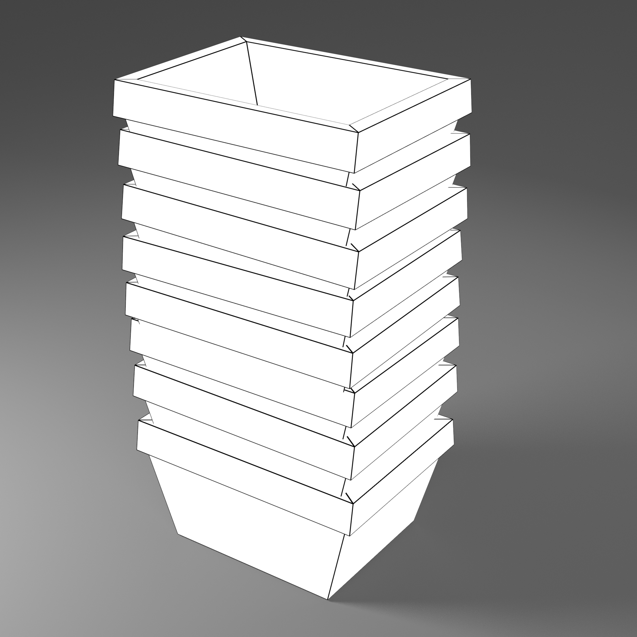 Free Basket Stack model - TurboSquid 1715788
