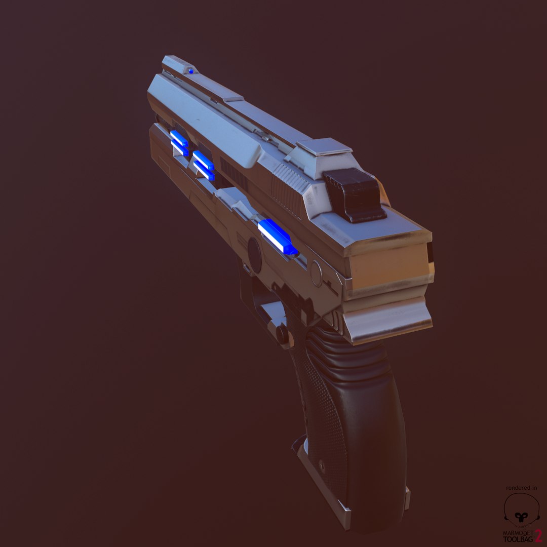 3d real-time pistol model