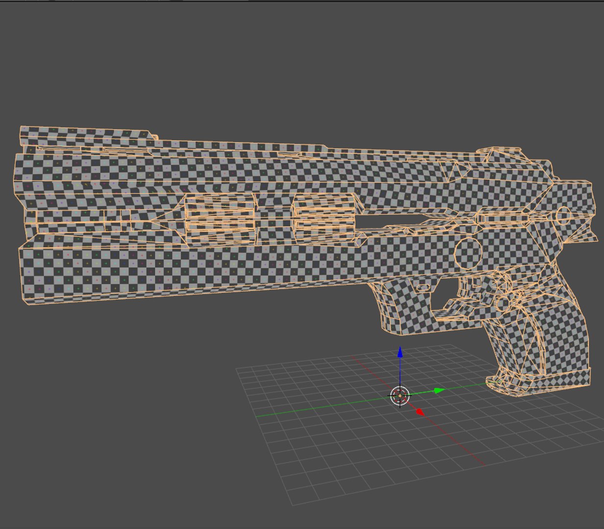 3d real-time pistol model