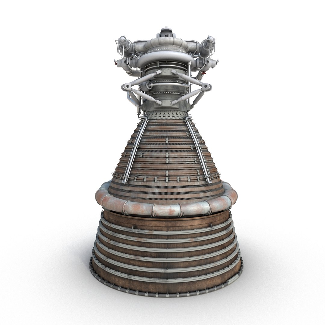 Rocket Engine F-1 1 3d Model