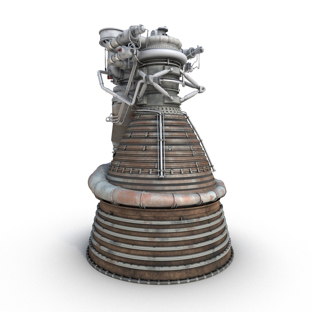 Rocket Engine F-1 1 3d Model